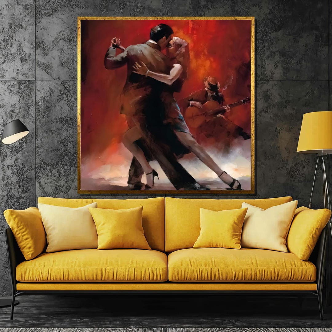 Passionate Tango Dance Canvas Painting – Romantic Gift for Dancers and ...