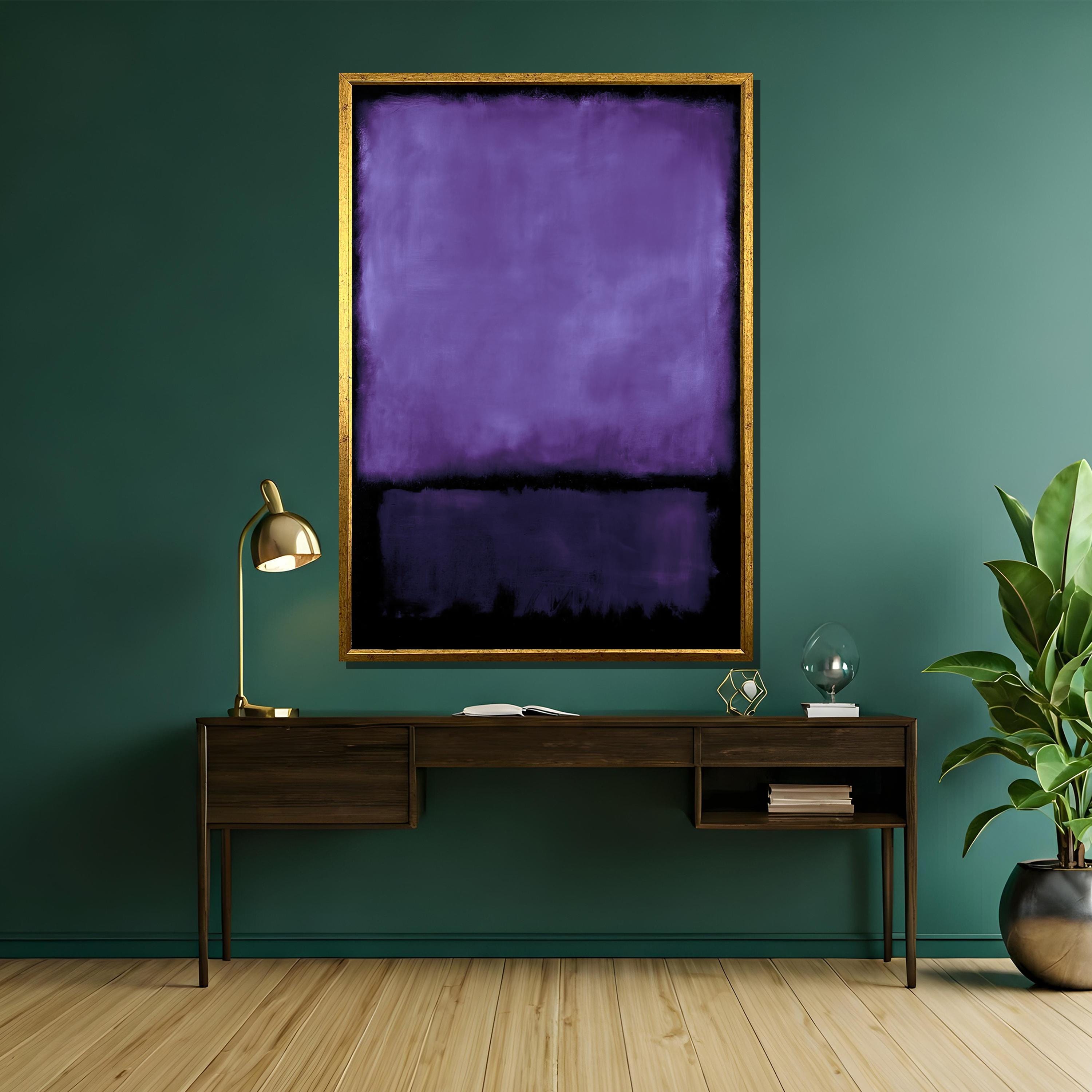 Mark Rothko Purple and Black Abstract Canvas Painting – Deep Color ...