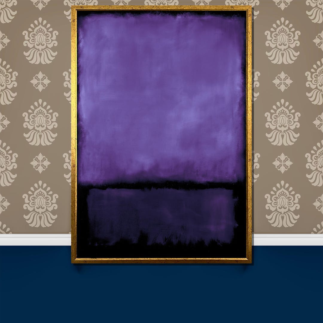 Mark Rothko Purple and Black Abstract Canvas Painting – Deep Color ...