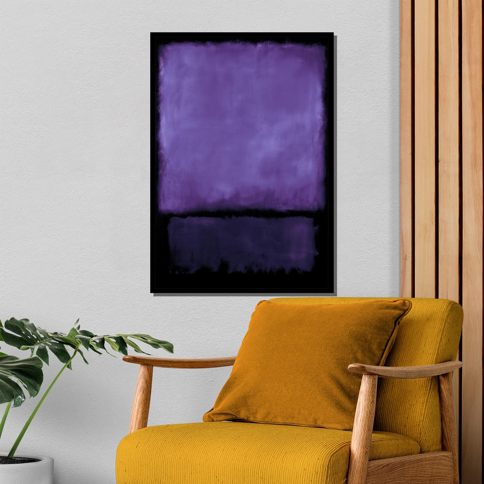 Mark Rothko Purple and Black Abstract Canvas Painting – Deep Color ...