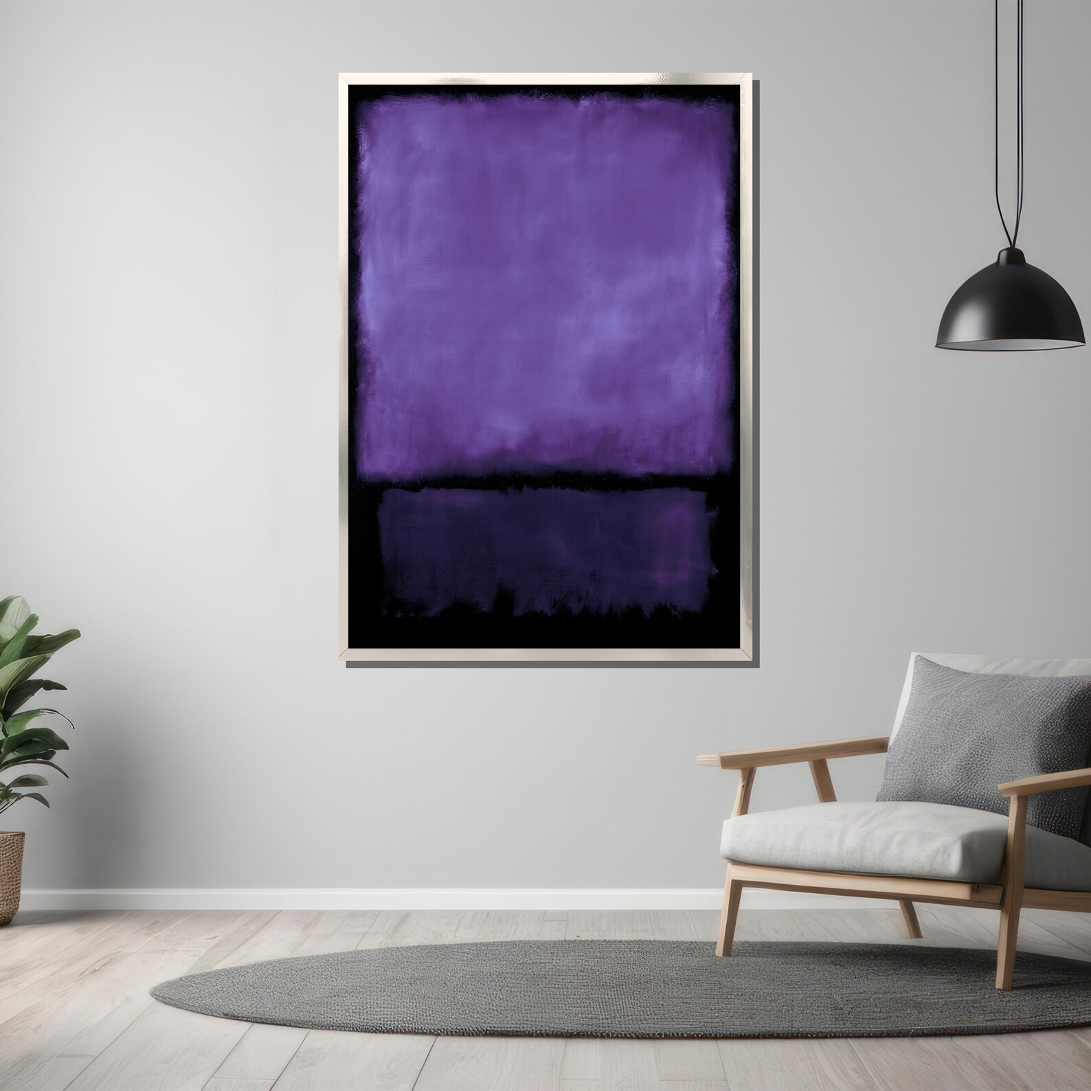 Mark Rothko Purple and Black Abstract Canvas Painting – Deep Color ...