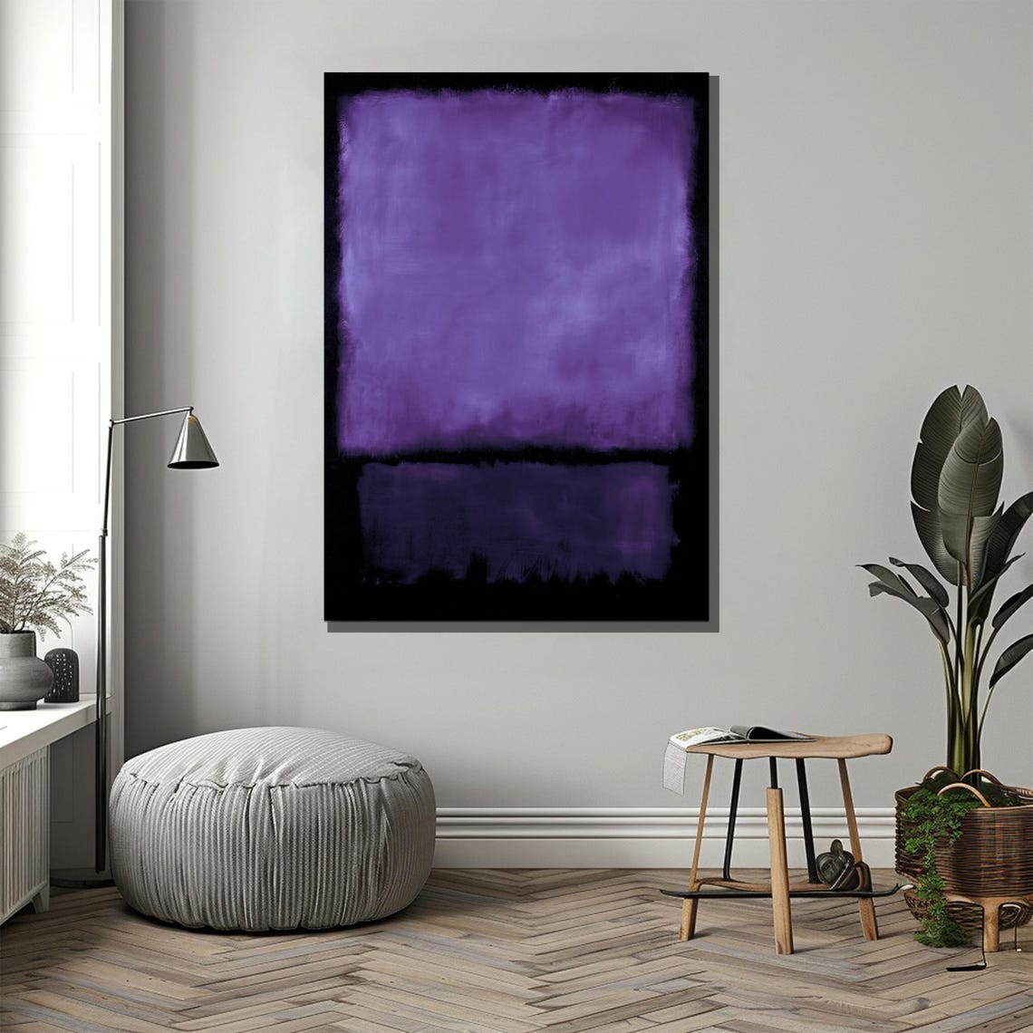 Mark Rothko Purple and Black Abstract Canvas Painting – Deep Color ...