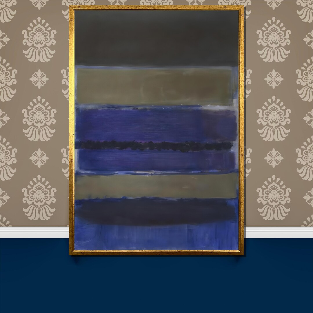 Mark Rothko Blue and Gray Abstract Canvas Painting – Timeless ...