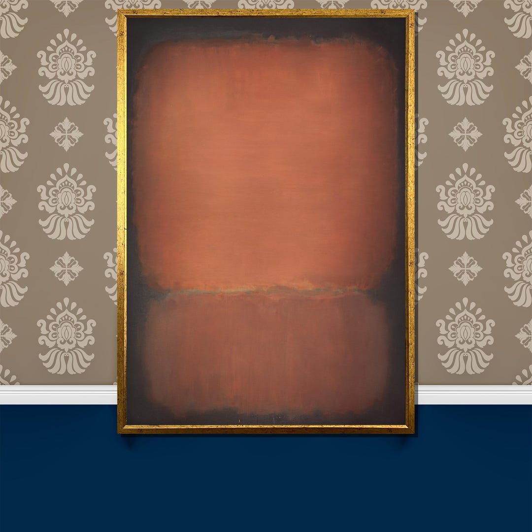 Mark Rothko Warm Brown Abstract Canvas Painting - Unique Gift for Art ...