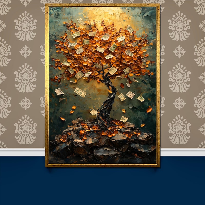 Money Tree Painting - Etsy