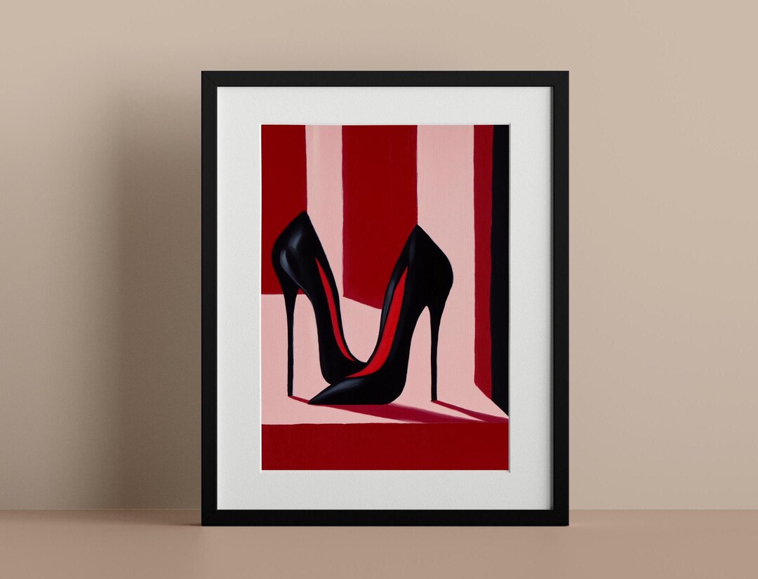 Modern Digital Art Print - Luxury High Heels | Minimalist Fashion ...