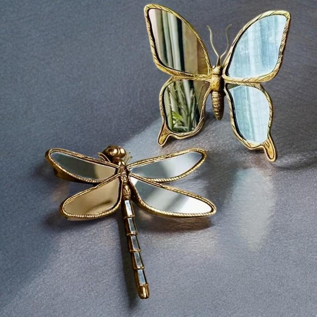 Butterfly Dragonfly Mirror, Beauty Decorative Mirror, Home Decor ...