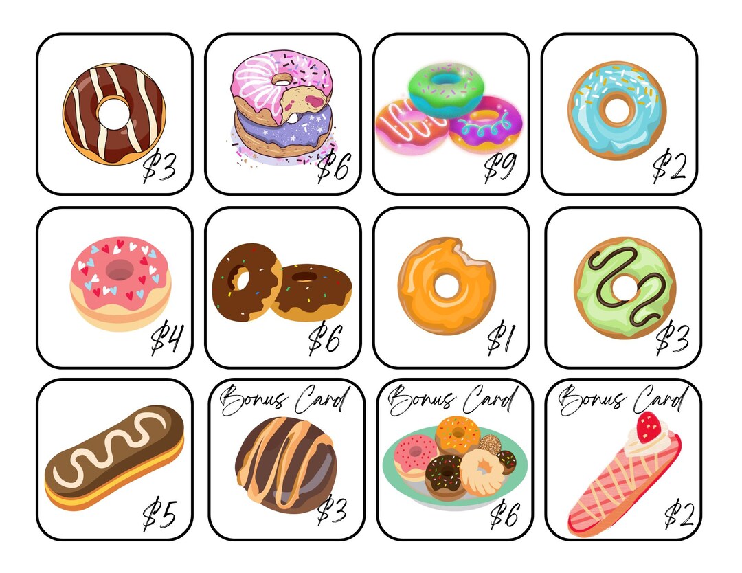 Donut Savings Challenge Bundle, A6 Printable PDF - Etsy