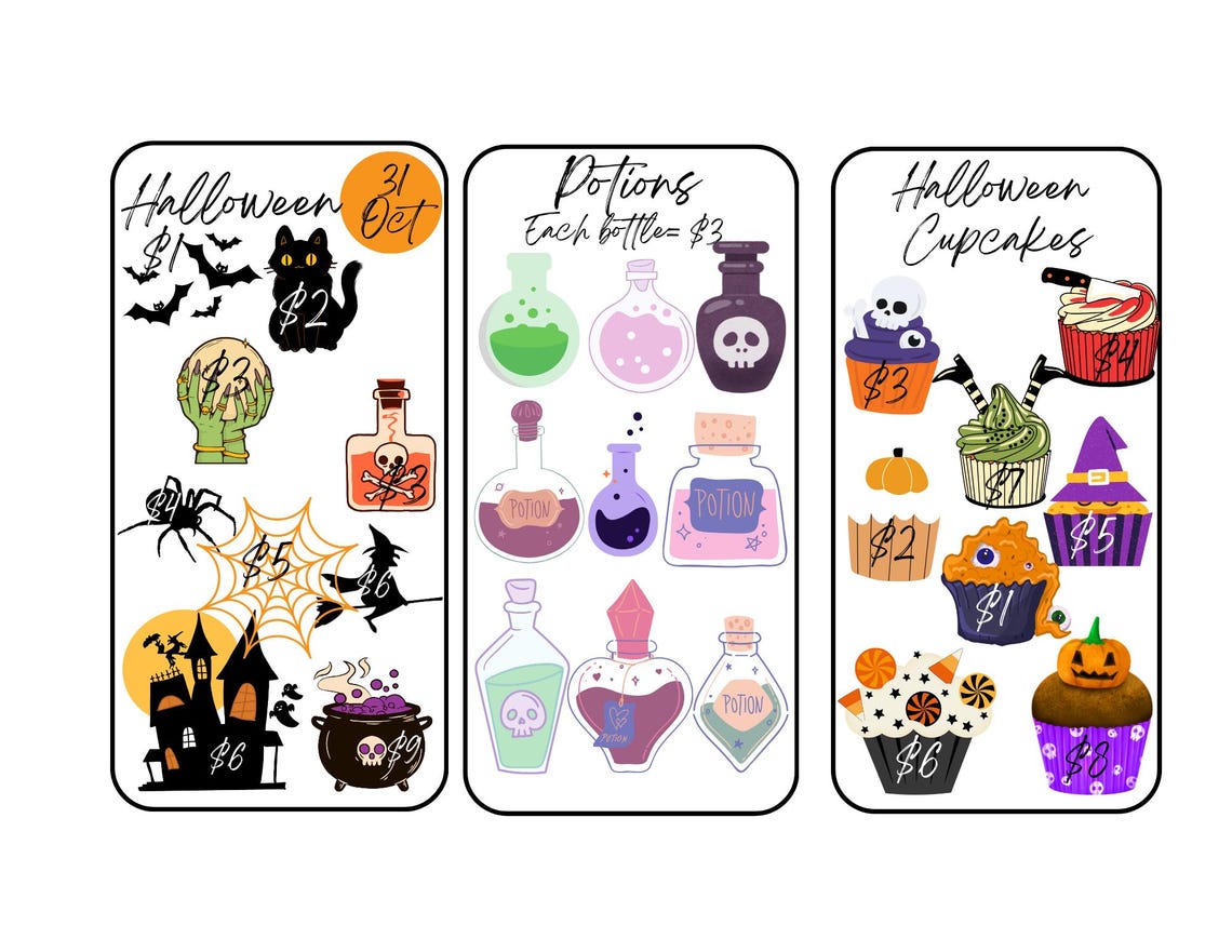 Halloween Savings Bundle, A6 Printable PDF - Etsy