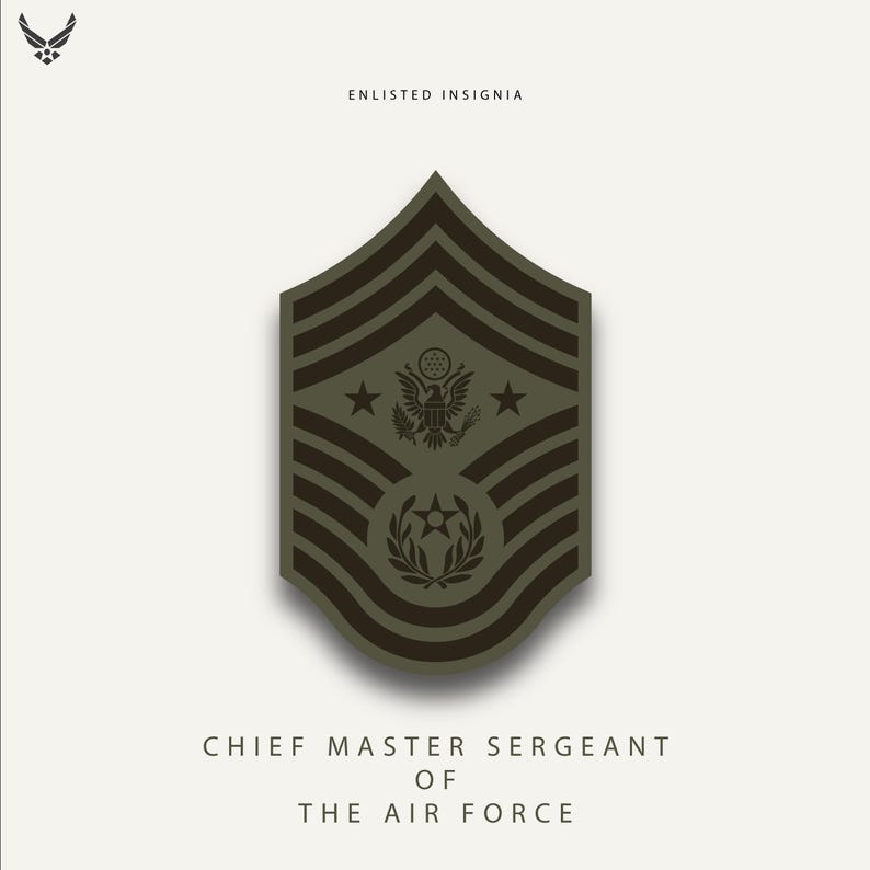 US Air Force Enlisted Rank Insignia | 52 File Set | SVG, PNG, Jpg, Webp ...