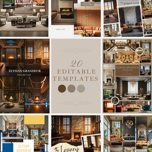 20 Ultimate Customizable Template Bundle: Top-selling Editable Luxury ...