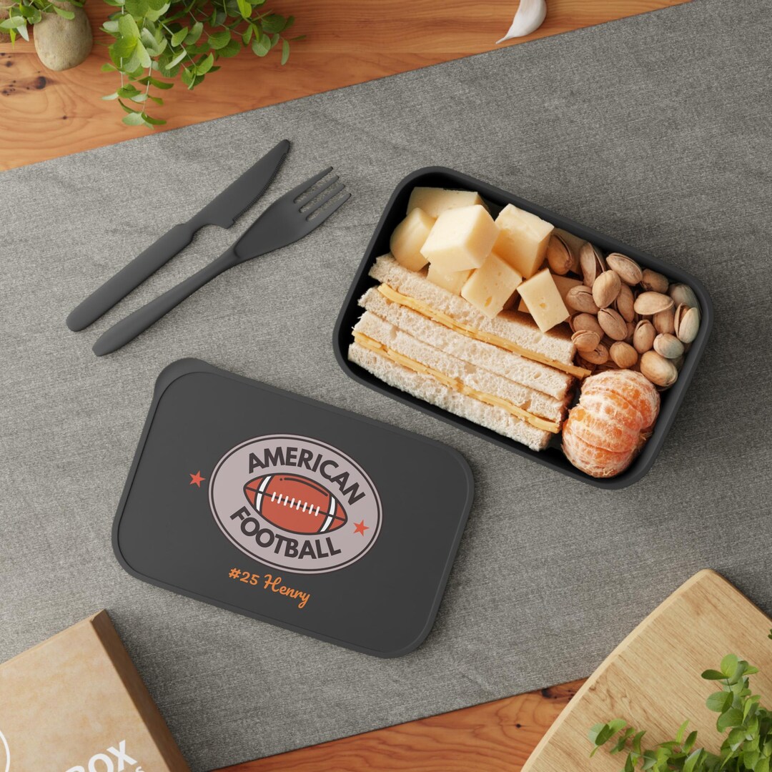 Bento Box, Football Team Player Coach Lunch Container, Personalized ...