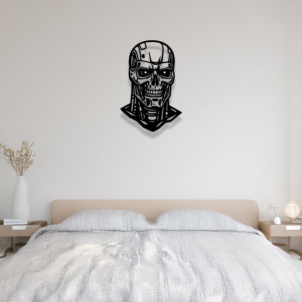 Cyborg Wall Art – Laser Cut Silhouette – Digital Download SVG – Sci-fi ...