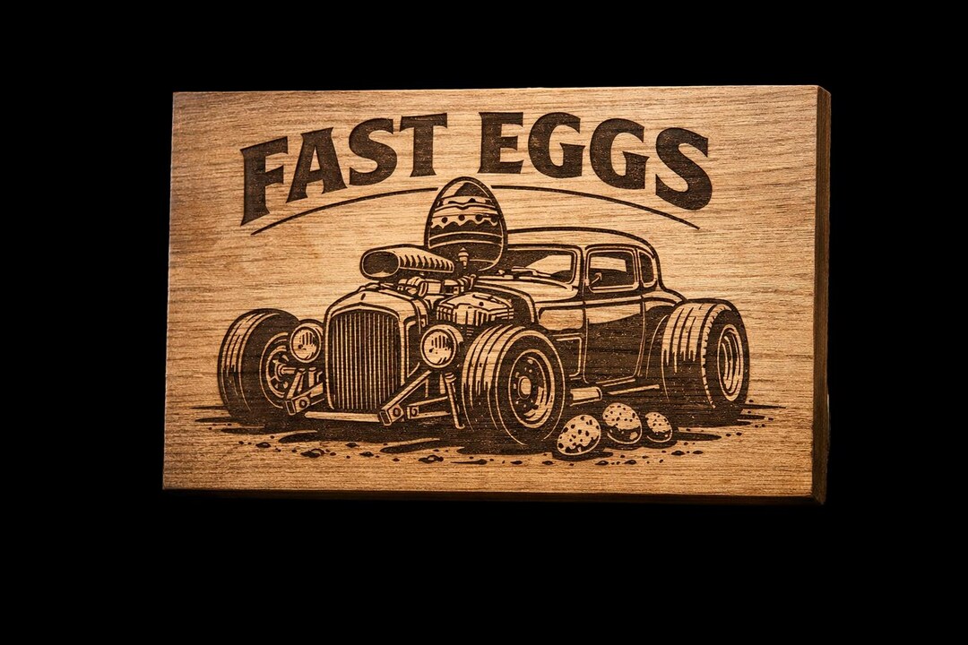 Easter Hot Rod Wall Art – FAST EGGS – 60x40 Cm – Digital Download ...