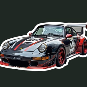 Vintage Porsche 911 Sticker Pack, Classic Car Stickers, Retro-inspired ...
