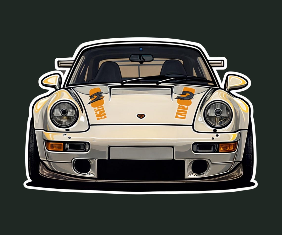 Vintage Porsche 911 Sticker Pack, Classic Car Stickers, Retro-inspired ...