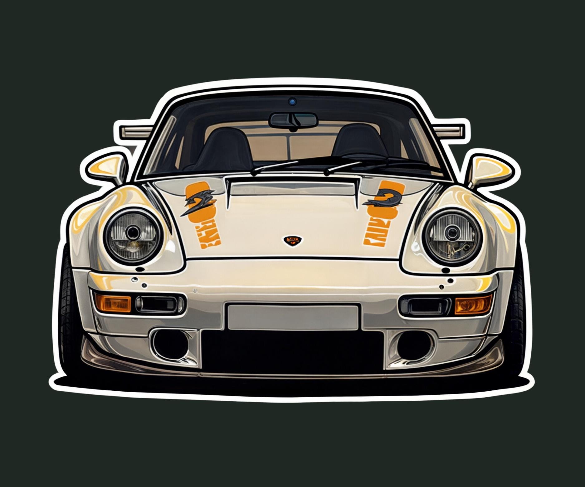 Vintage Porsche 911 Sticker Pack, Classic Car Stickers, Retro-inspired ...