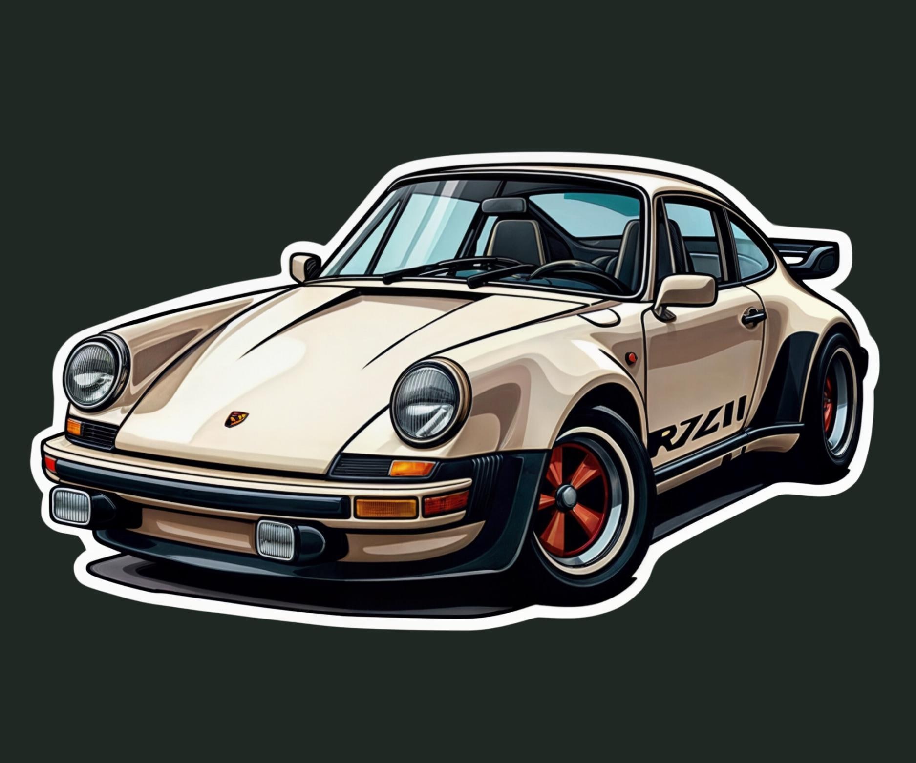 Vintage Porsche 911 Sticker Pack, Classic Car Stickers, Retro-inspired ...