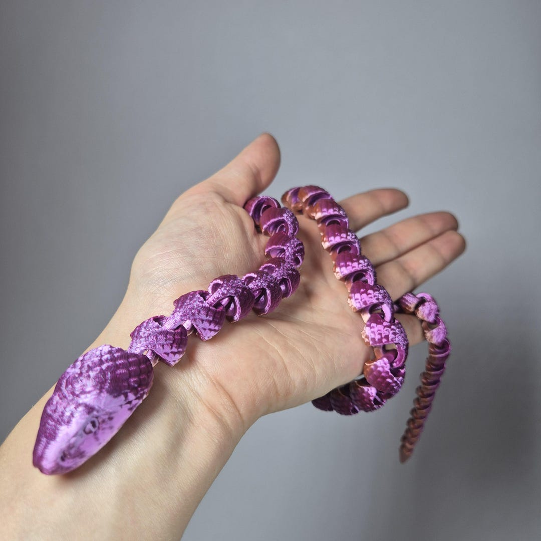Articulated Snake, Fidget Toy, 3D Printed, Stress Toy, Desk Toy, Fidget ...