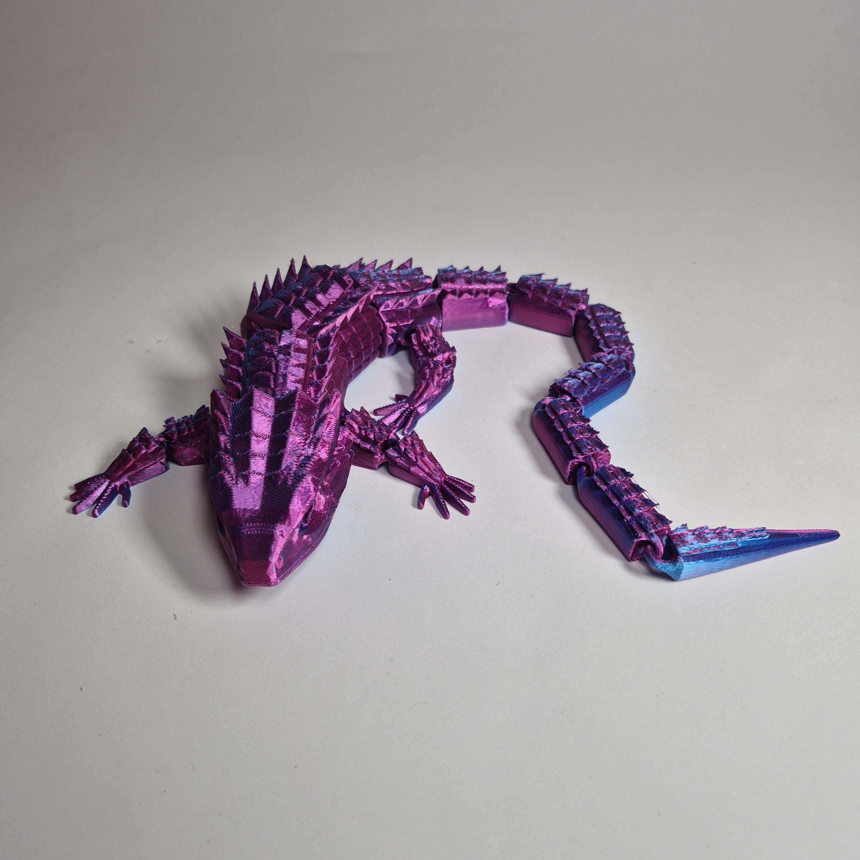 Articulated Crocodile Skink Lizard 3D Print Paperweight Toy Stress ...