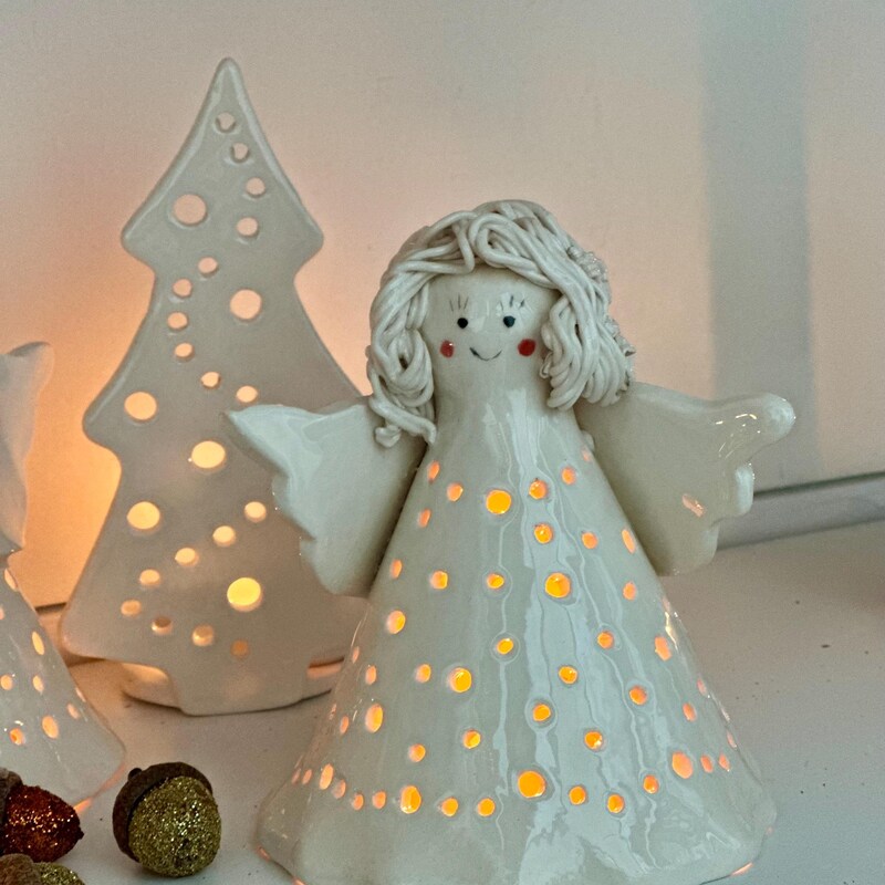 Angel Ceramic Lamp - Etsy UK