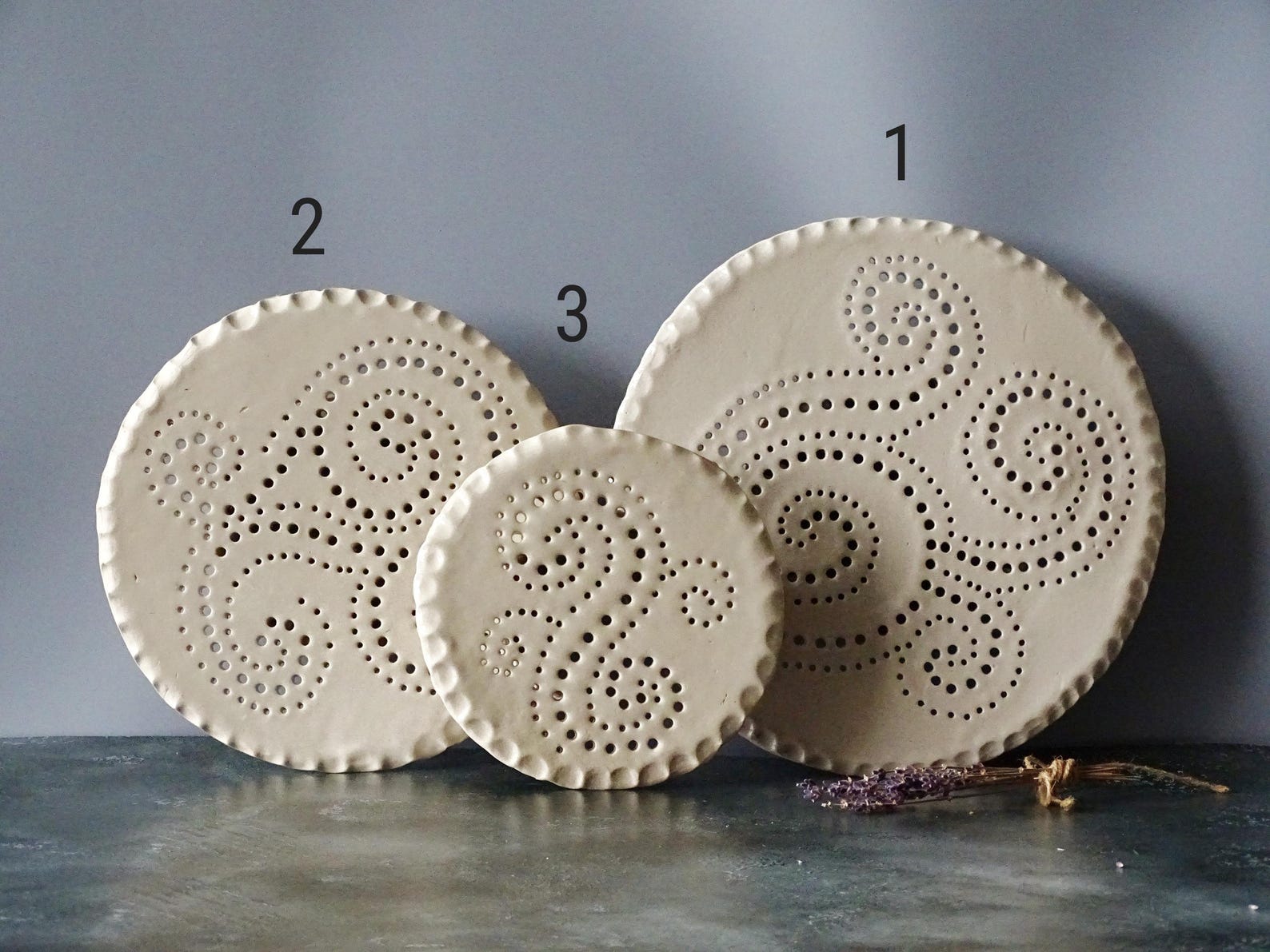 Handmade Ceramic Cake Stand: White Lace Pottery, Rustic Wedding Decor ...