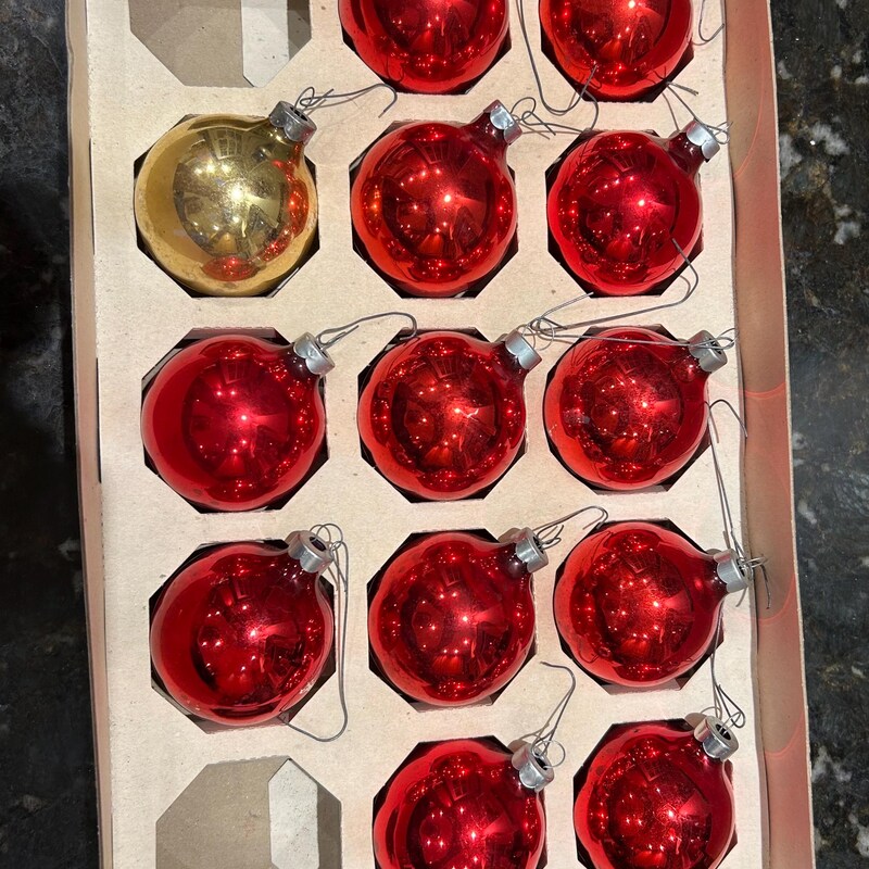 Red Mercury Glass - Etsy