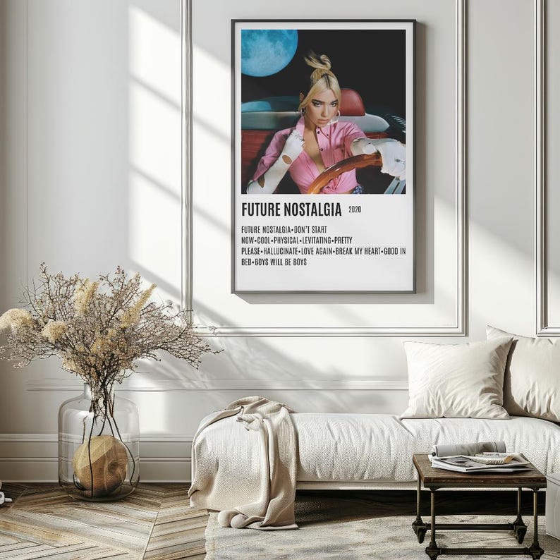 Future Nostalgia Album Cover Digital Poster With Tracklist Dua Lipa ...
