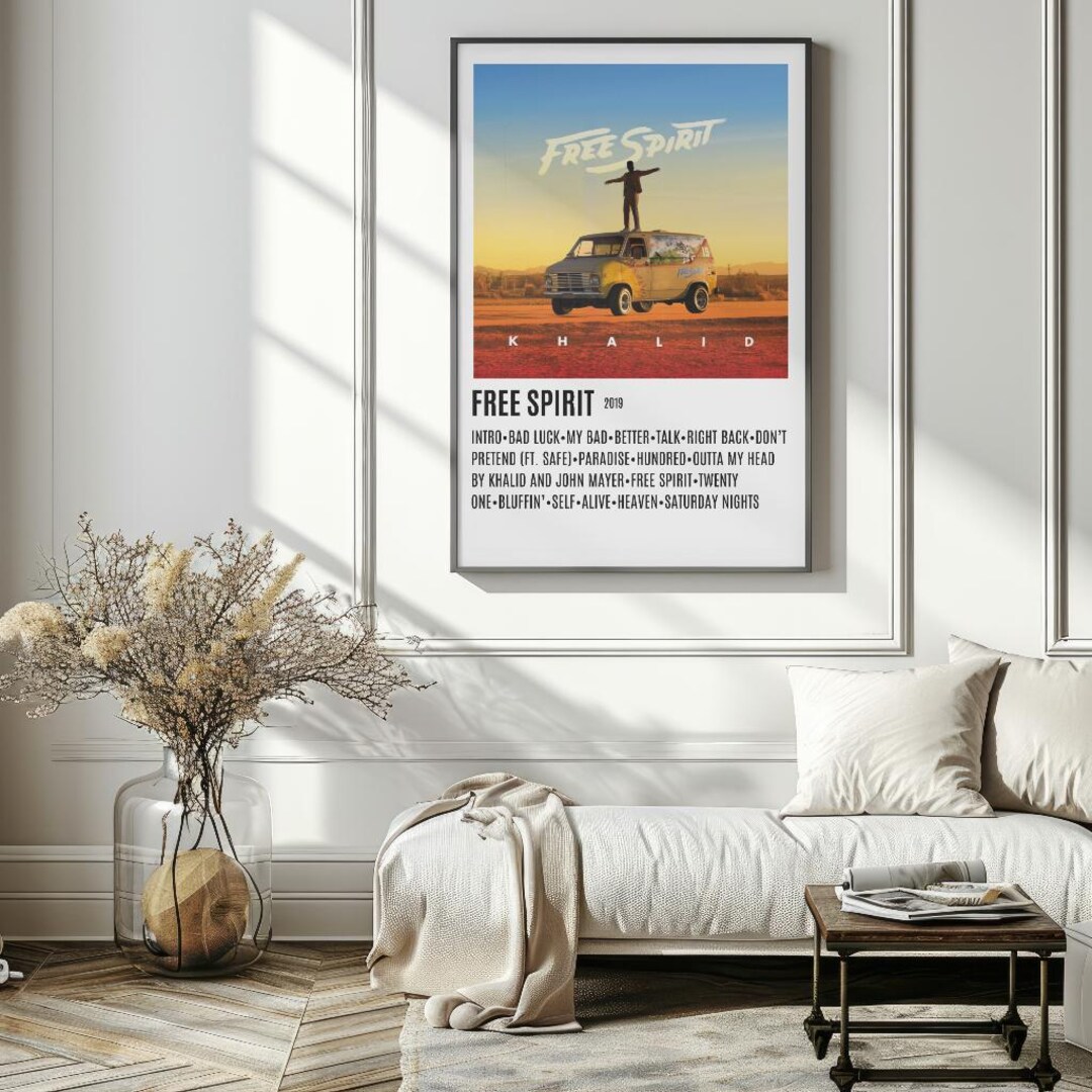 Digital Album Cover Poster With Tracklist Free Spirit - Etsy