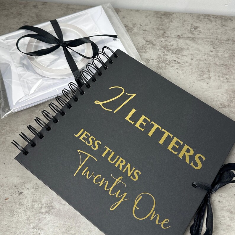 Personalised 8x8 Scrapbook With Ribbon • Birthday Letters | 21 Letters ...