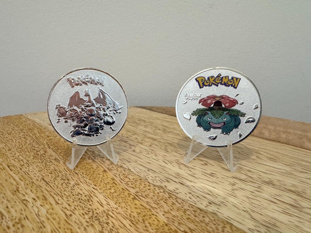 Pokémon Silver Collector's Coin - Pikachu, Mewtwo, Gyarados, Blastoise ...