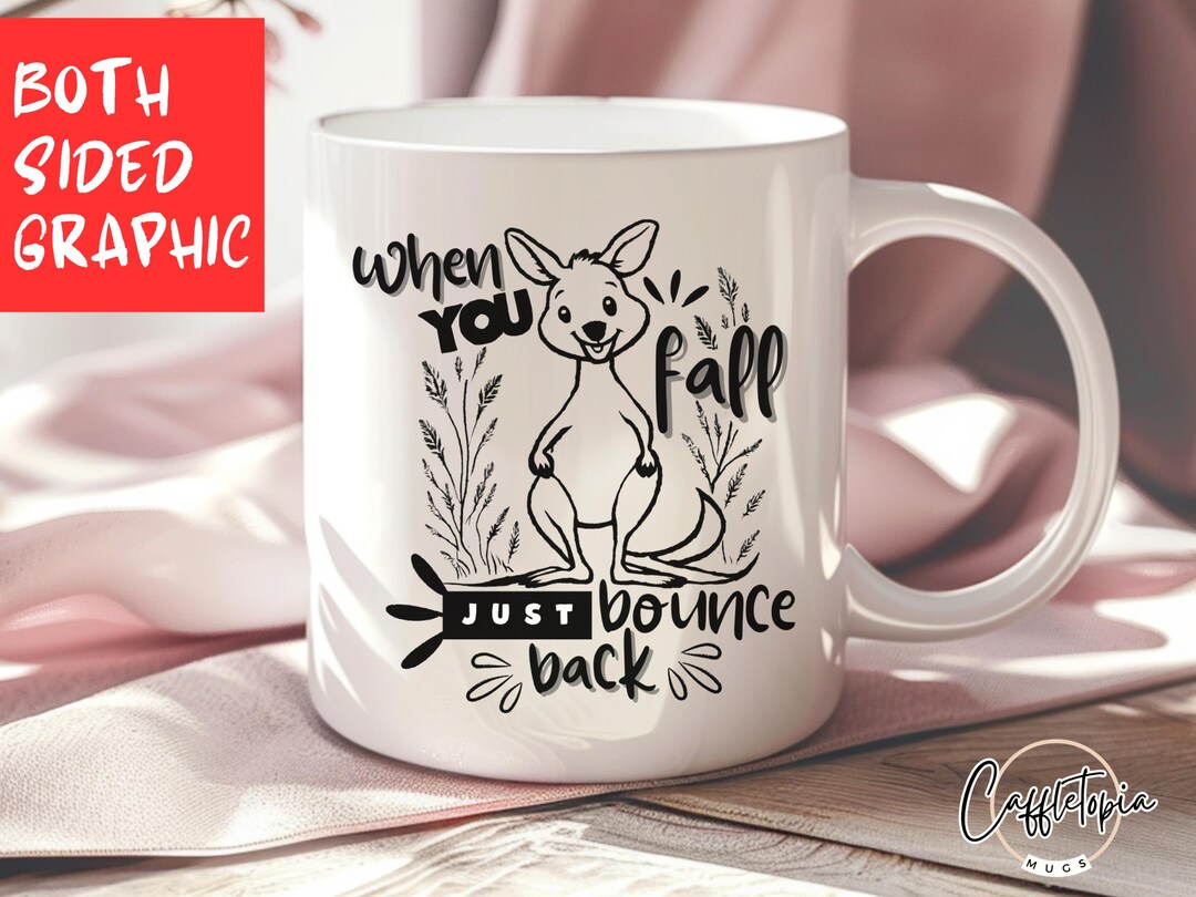 Kangaroo Mug, Cute Animal Coffee Cup, Funny Inspirational Tea Mug ...