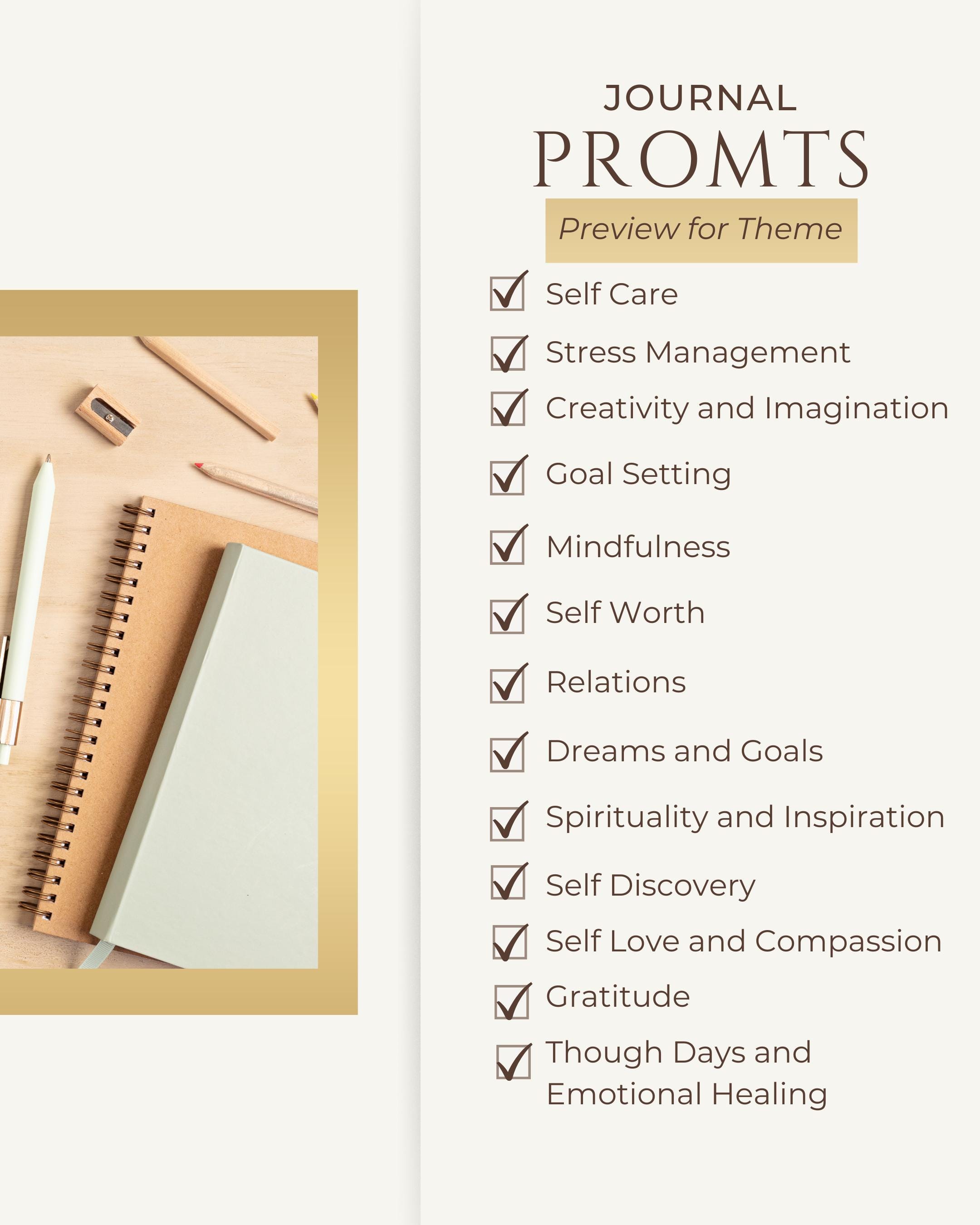 365 Journal Prompts Bundle Printable, Beginner Journaling Prompts ...