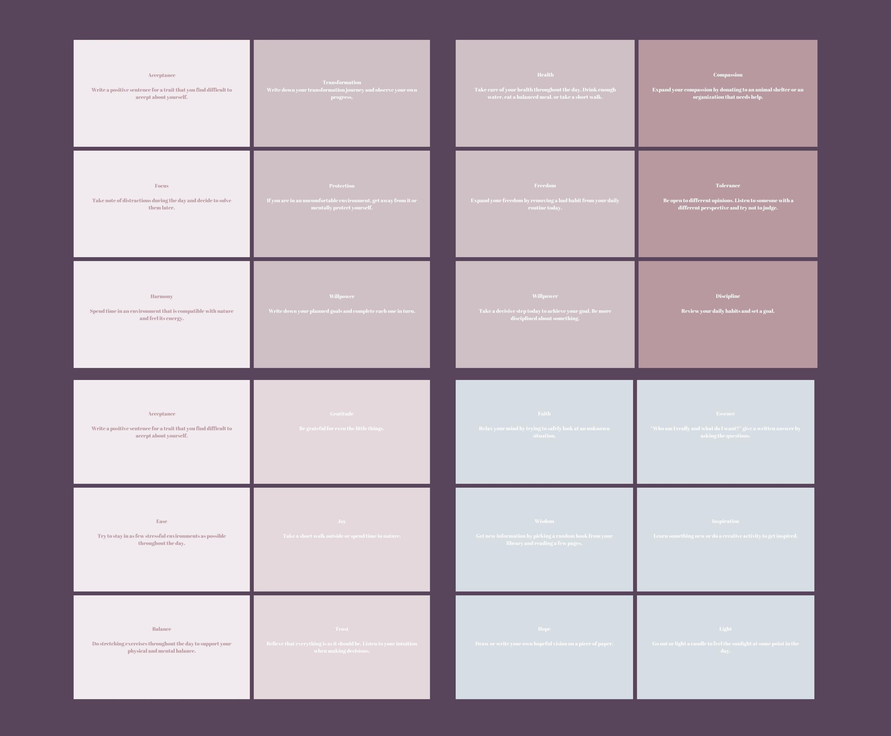 Editable Power Thought Card Deck Canva Template, 87 Daily Positivity ...