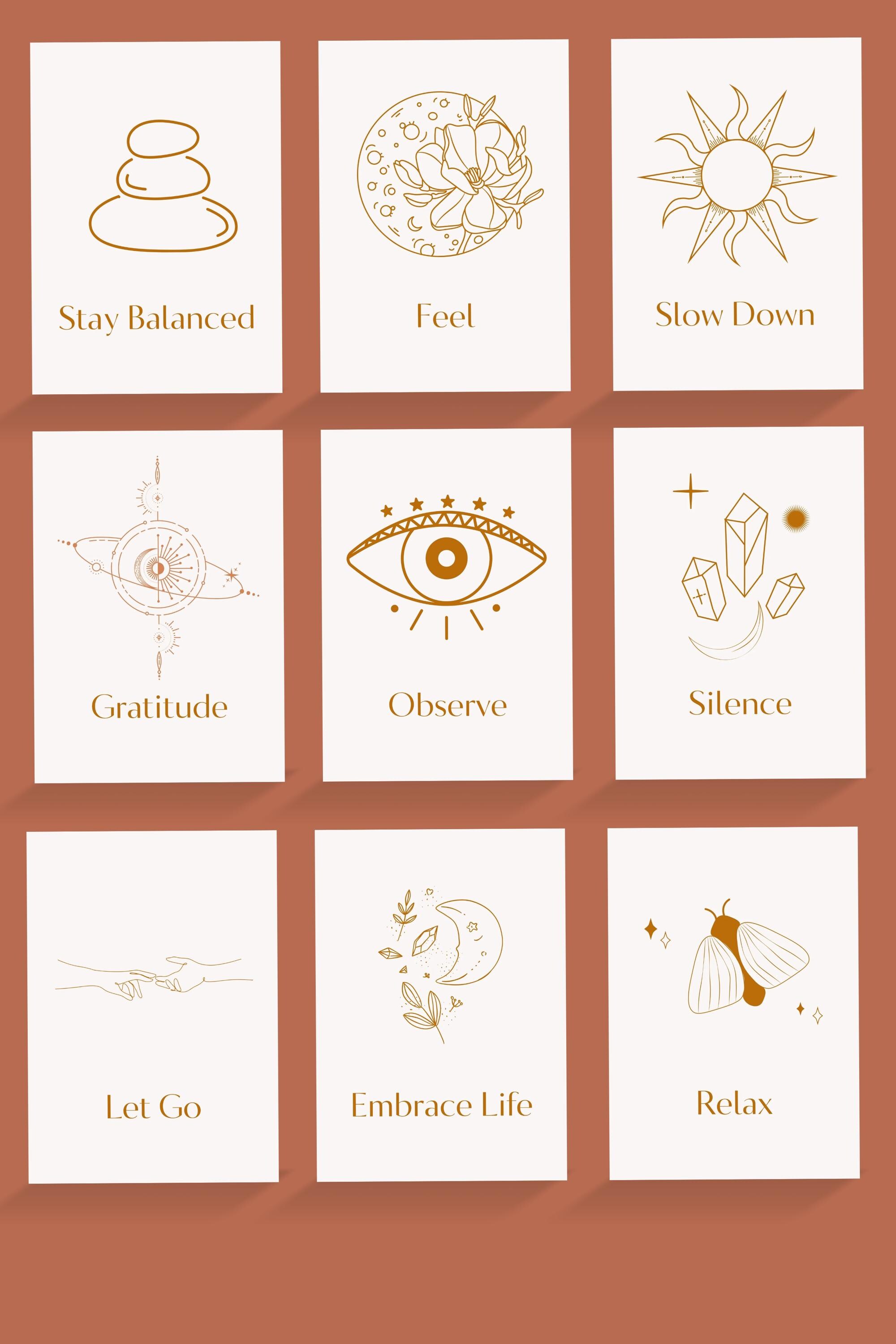 Editable Mindfulness Card Deck Canva Template, Mindfulness & Journaling ...