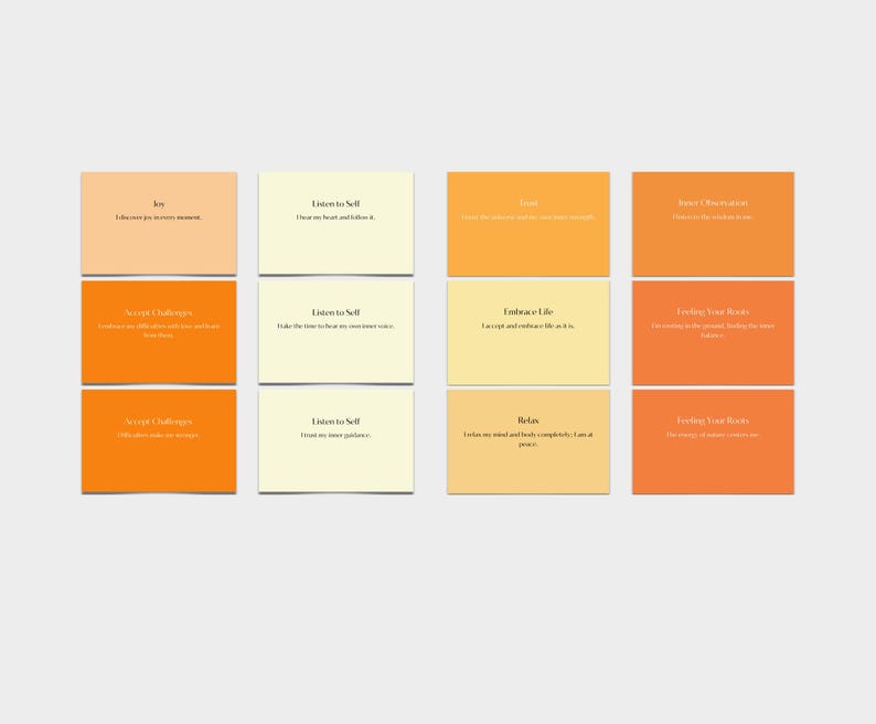 Editable Mindfulness Card Deck, Mindfulness Gift for Practicing ...