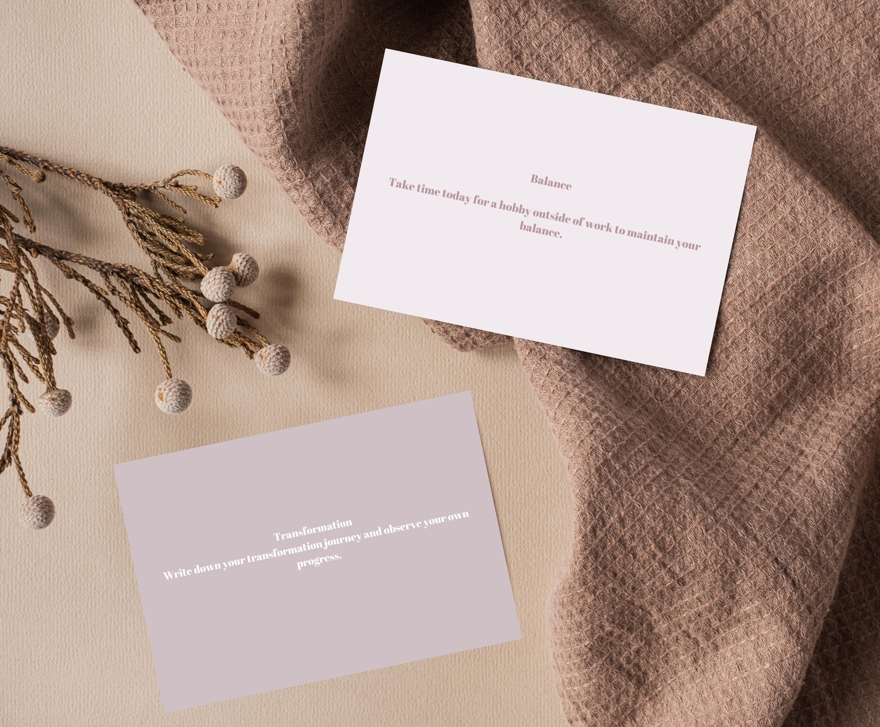 Editable Power Thought Card Deck Canva Template, 87 Cards for Daily ...