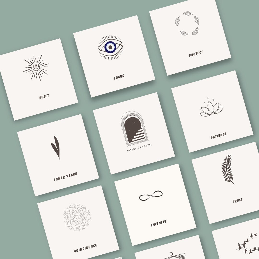 Intention Cards, Mindfulness Cards, Cosmic Intention, Spiritual ...