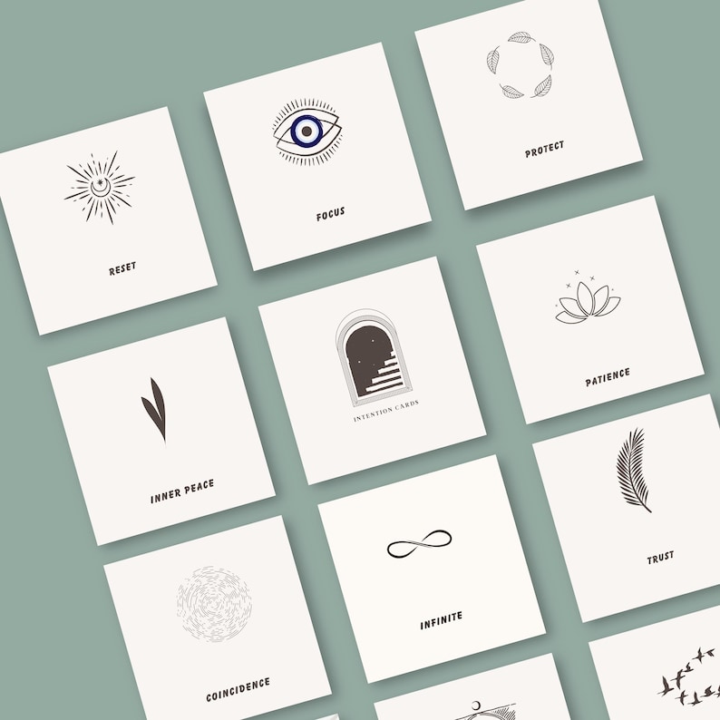 Intention Cards, Mindfulness Cards, Cosmic Intention, Spiritual ...