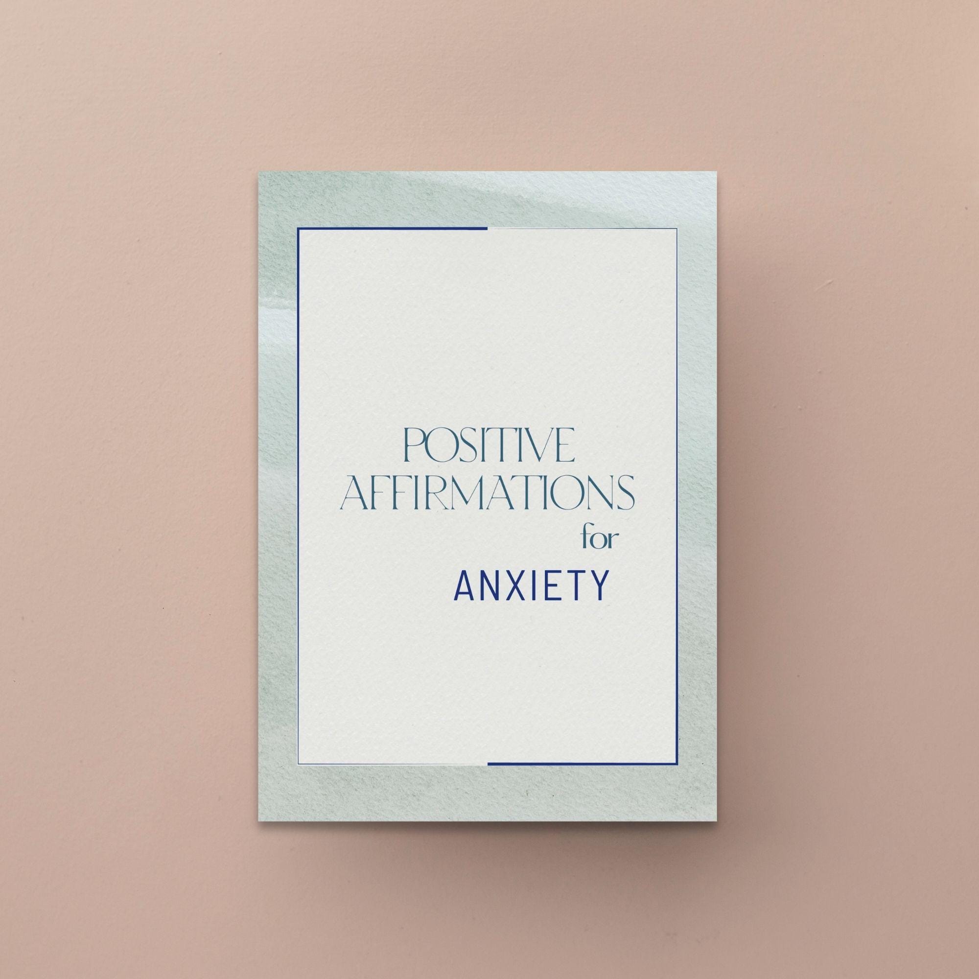 Positive Affirmations for Anxiety, Anxiety Affirmations Card Deck ...