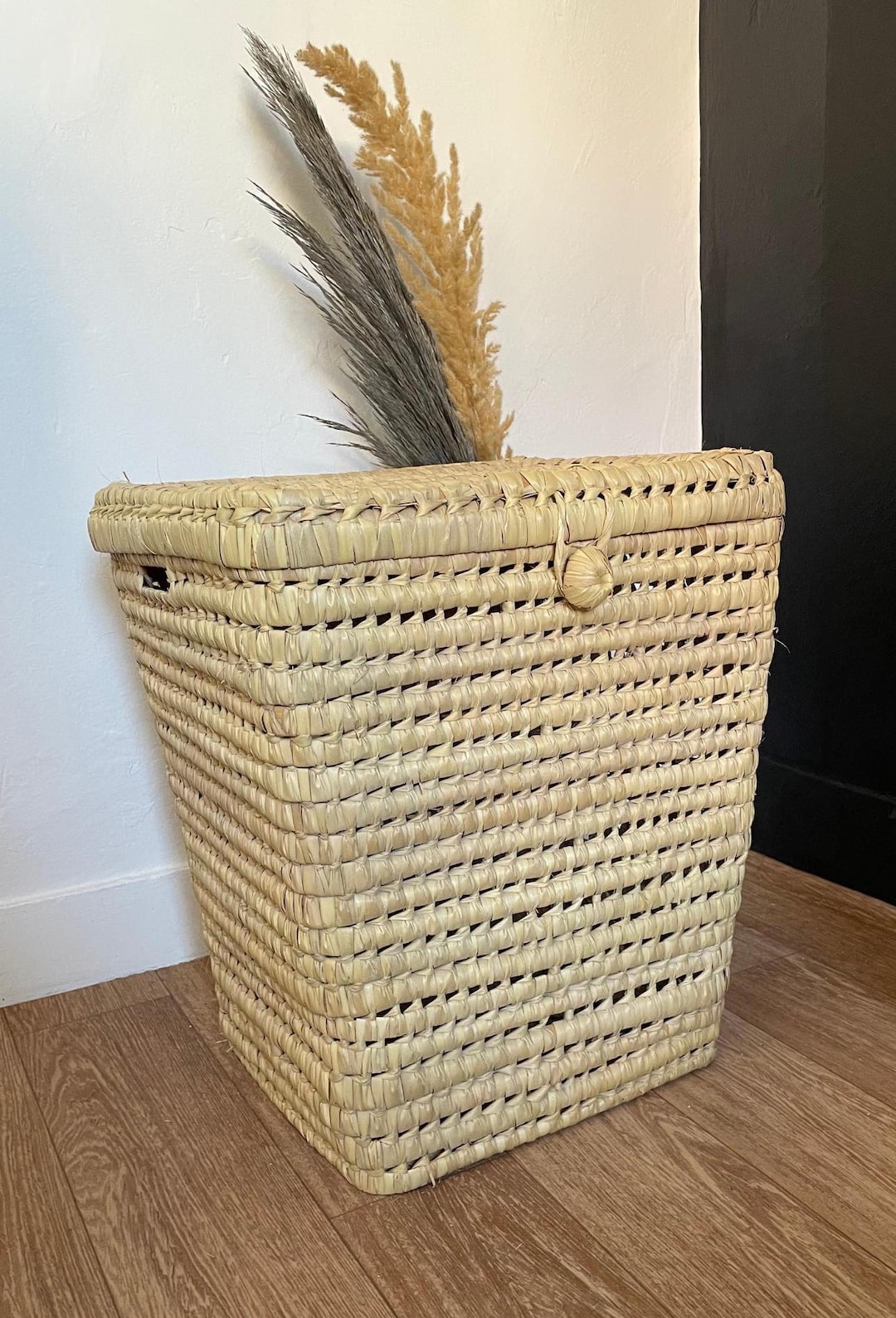 Woven Wicker Toy Box , Rattan Palm Storage Trunk and Storage Basket - Etsy