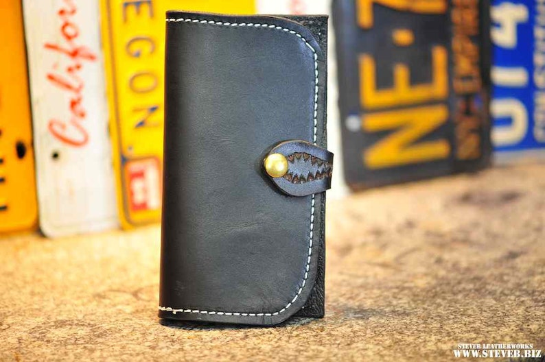 The Cheese Eater - a Custom Chrome Tan Long Bone Wallet by Steveb - Etsy