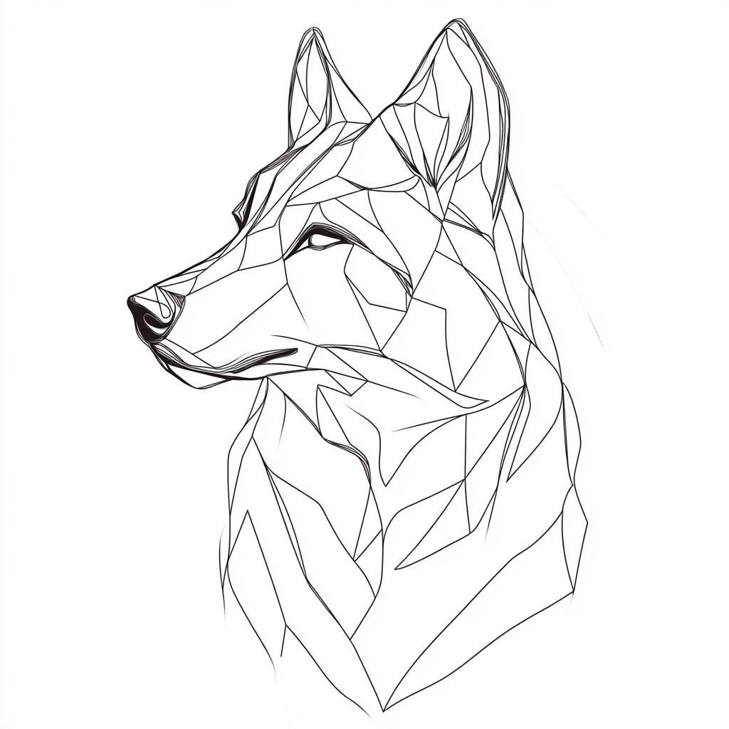 10 Unique Wolf Wolves Line Art Designs | Instant Download PDF Pack ...