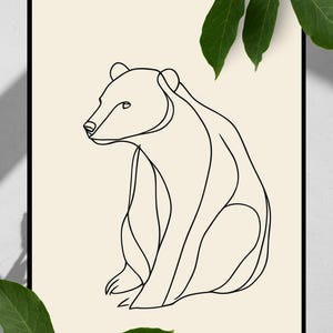 10 Unique Bear Line Art Designs | Instant Download PDF Pack | Fun ...