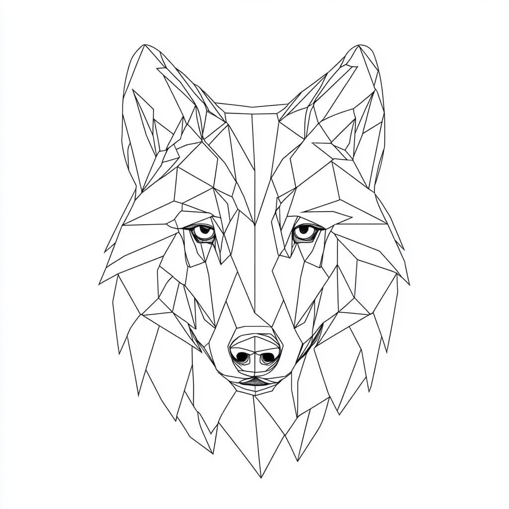 10 Unique Wolf Wolves Line Art Designs | Instant Download PDF Pack ...