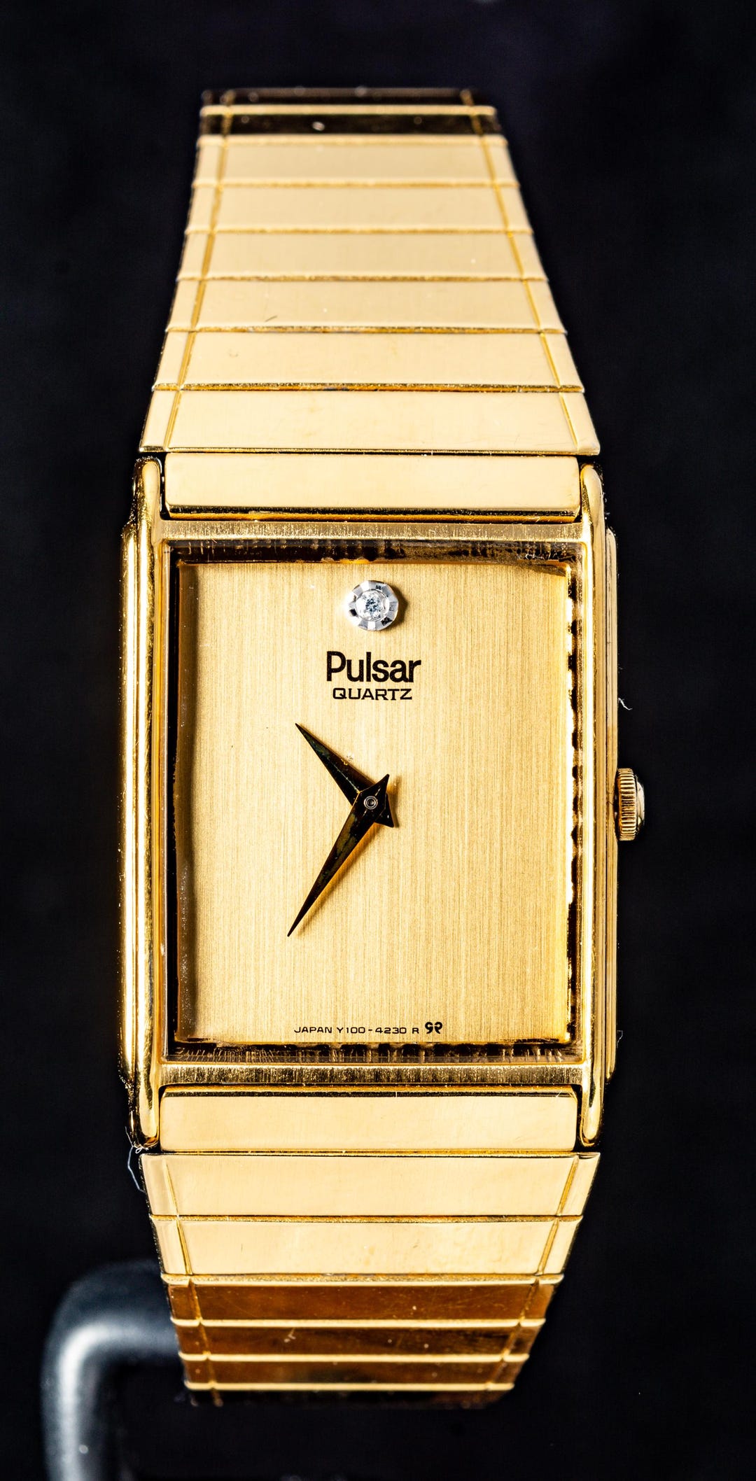Pulsar Gold-plated Rectangular Tank Men's Quartz Watch vintage Working ...