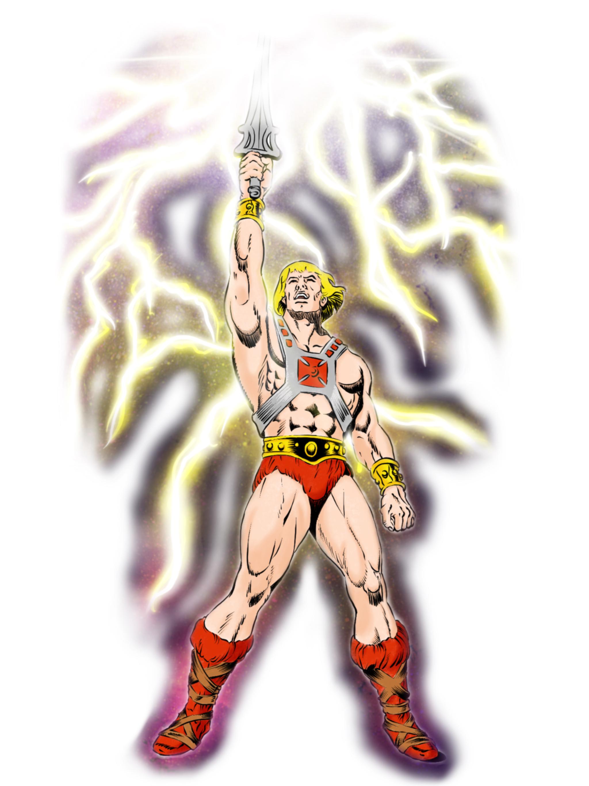 He-man Transformation Scene Sticker - Etsy