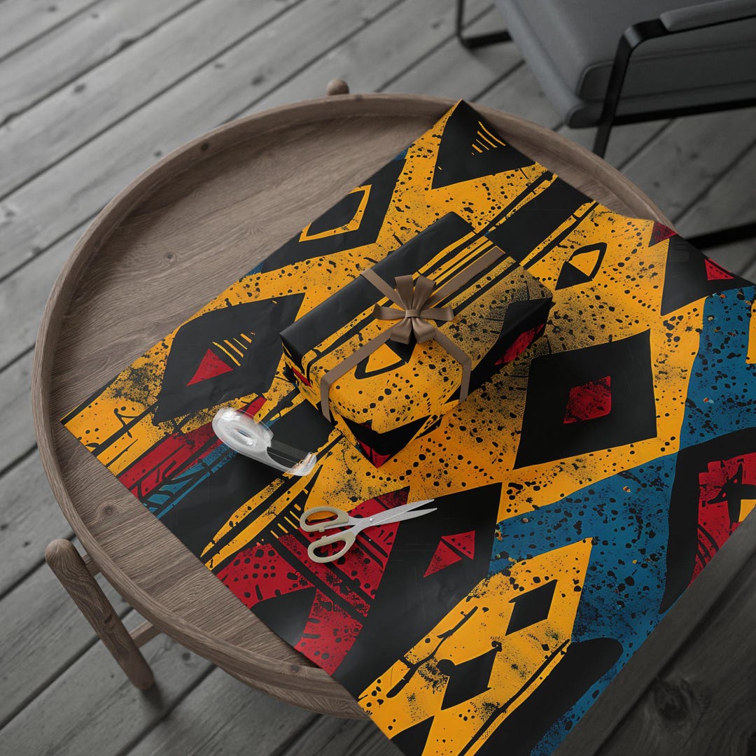 Wrapping Papers African Print Bold Bright Gift Wrap From Black-owned ...