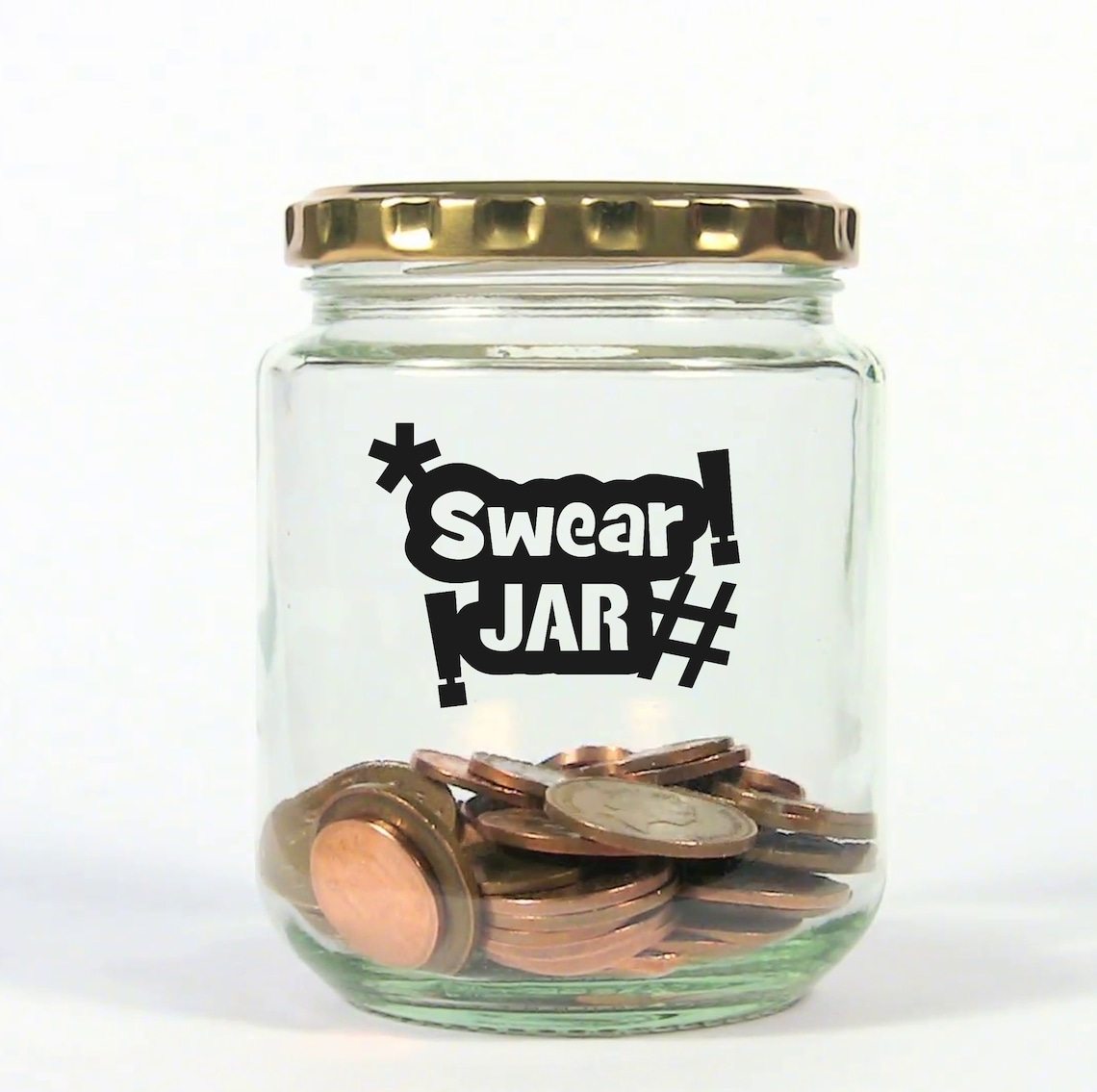 Swear Jar Vinyl Decal Sticker: Handmade Jar Label - Etsy
