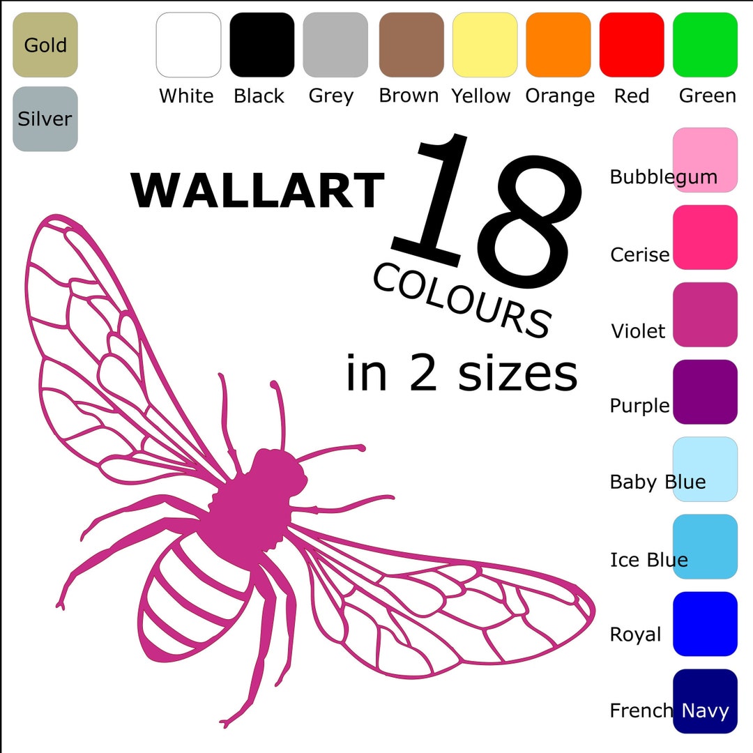 Gossamer Winged Bee Wasp Vinyl Decal Sticker for Doors - Etsy